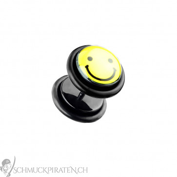 Fake Plugs 2er Set 12mm Smiley Look