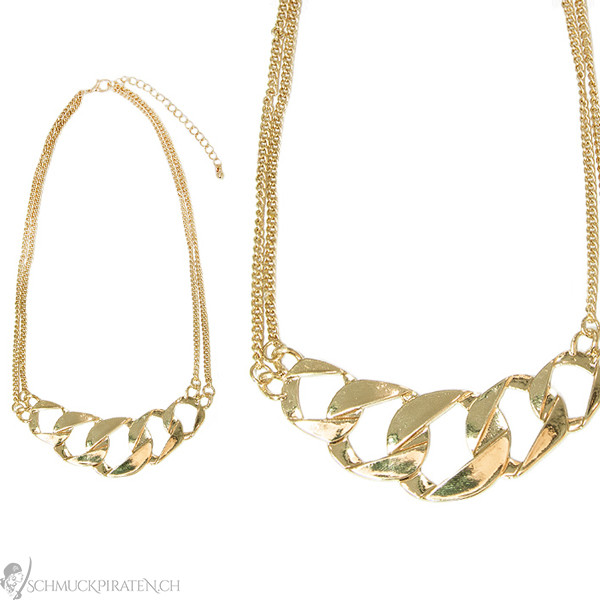 Halskette für Damen in gold im XXL Ketten Look